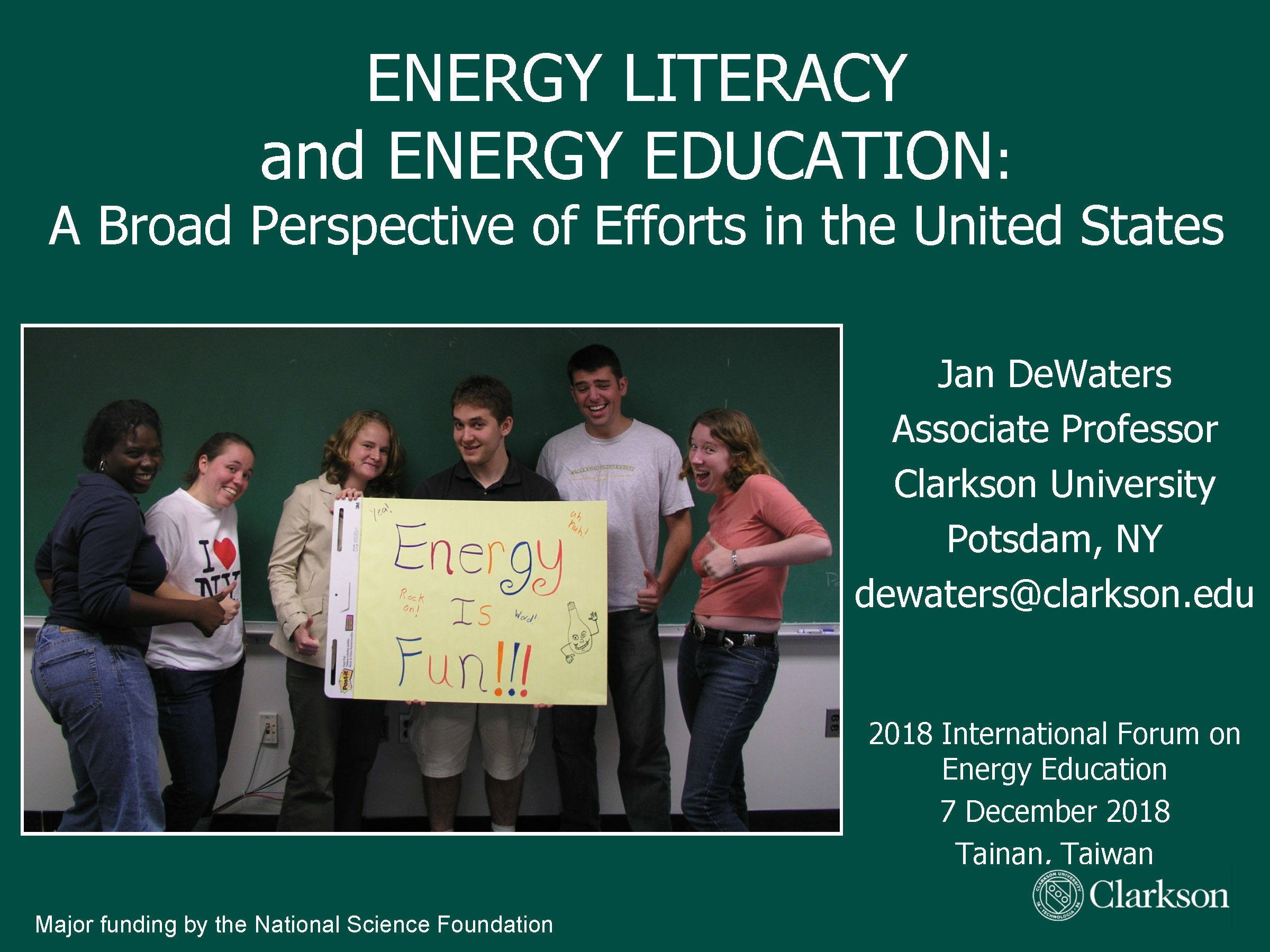 Energy Literacy and Energy Education: A Broad Perspective of Efforts in ...